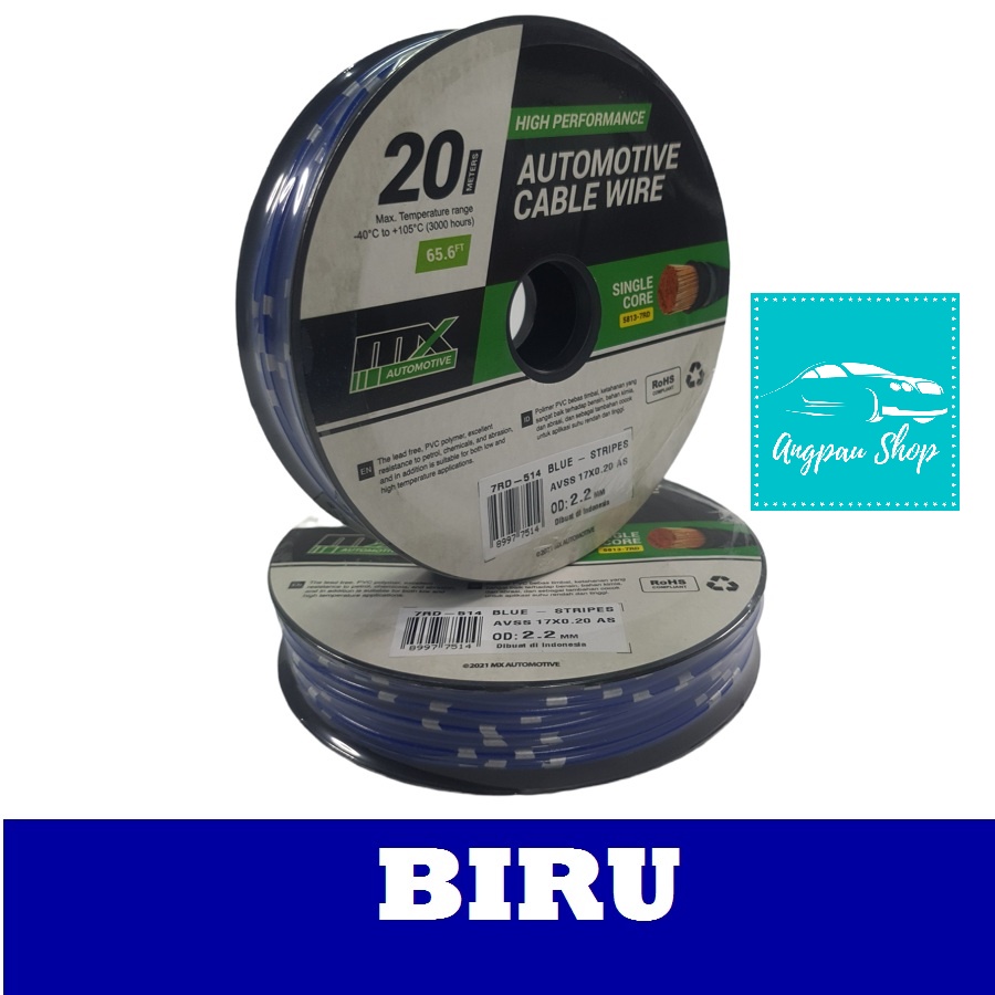 Jual TERLENGKAP Kabel Bintik Otomotif ORI MX Body Bintik OD 2.2mm x 20 Meter Untuk Kelistrikan ...