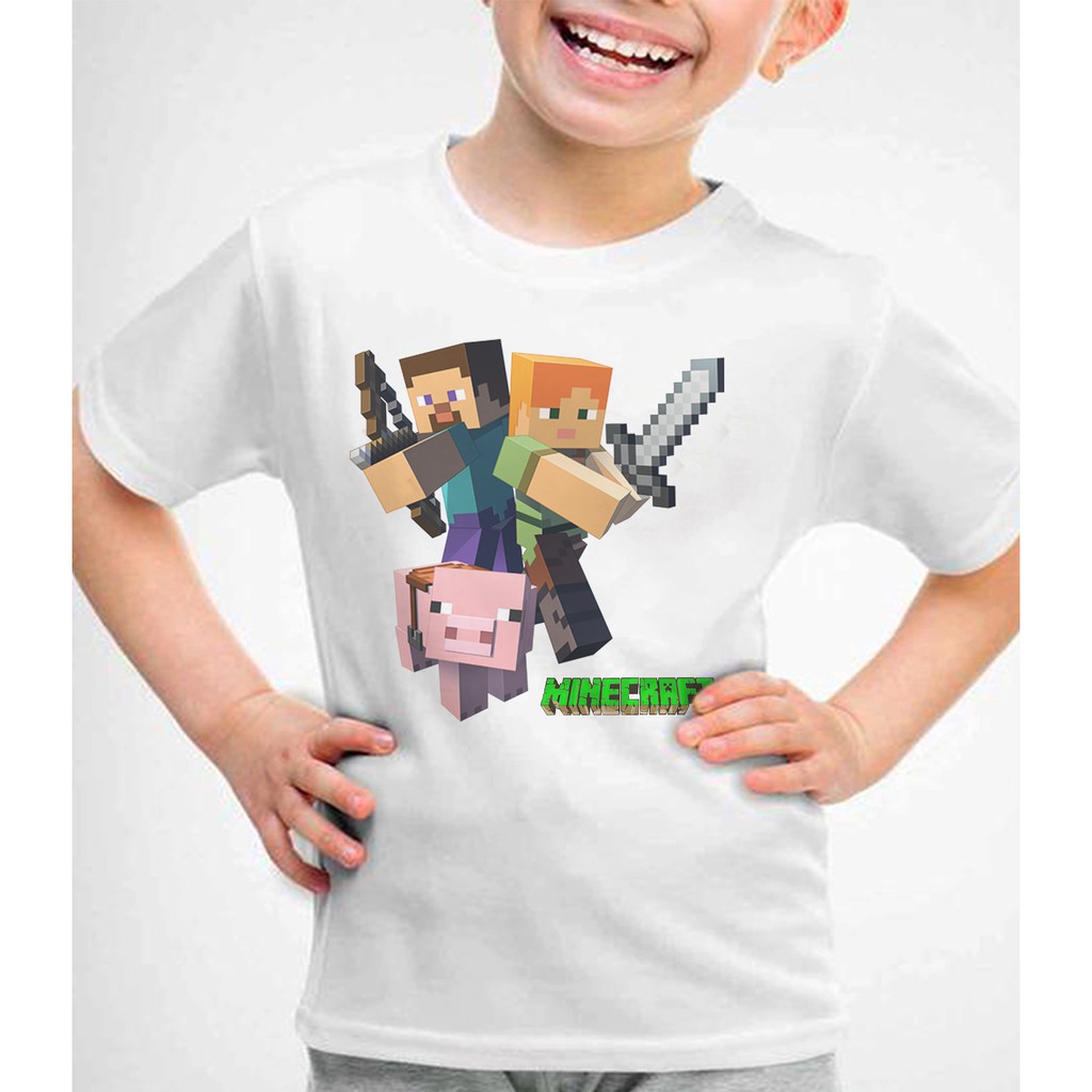 Jual Kaos Minecraft Kaos Anak Tshirt A283 | Shopee Indonesia