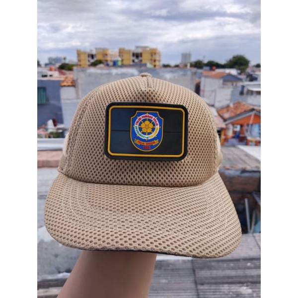 Jual TOPI SAPOL PP LOGO PEREKAT VELCRO TOPI JARING COKLAT | Shopee ...