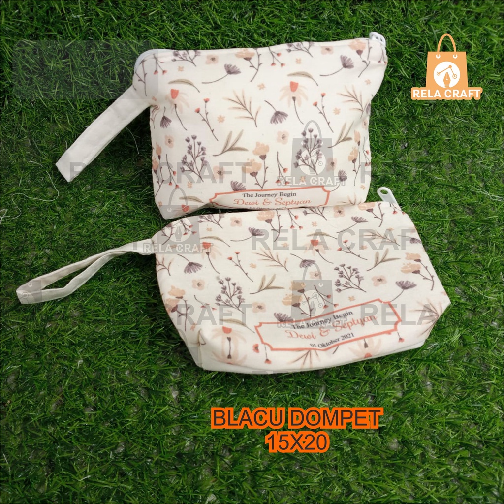 Jual DOMPET SOUVENIR/DOMPET BLACU/POUCH/SOUVENIR NIKAH/15X20 F4 1 SISI ...