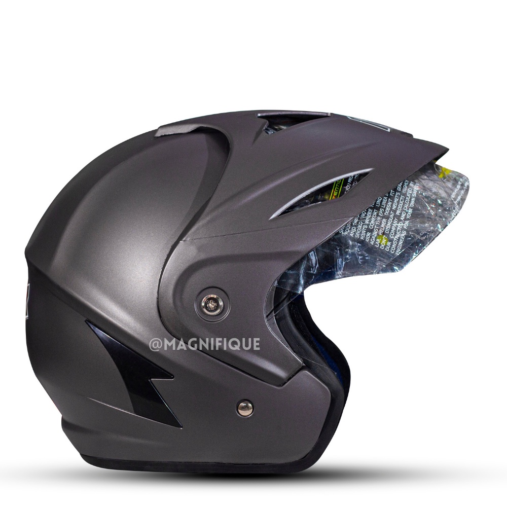 Jual Helm Motor Half Face JP5 Single Visor Helem Pria Wanita Dewasa ...