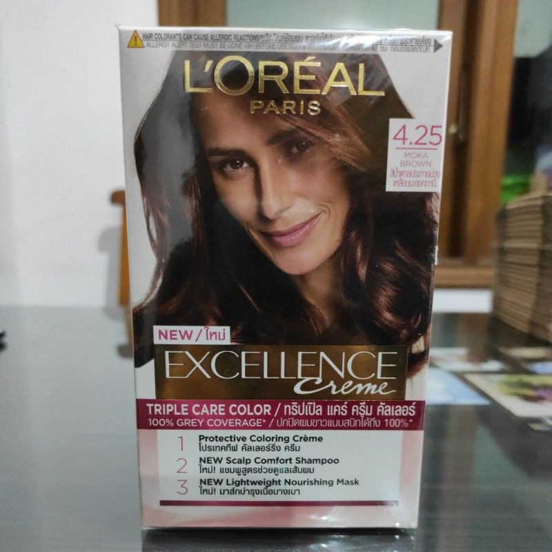 Jual Loreal Excellence Creme 4.25 Moka Brown Hair Color | Shopee Indonesia