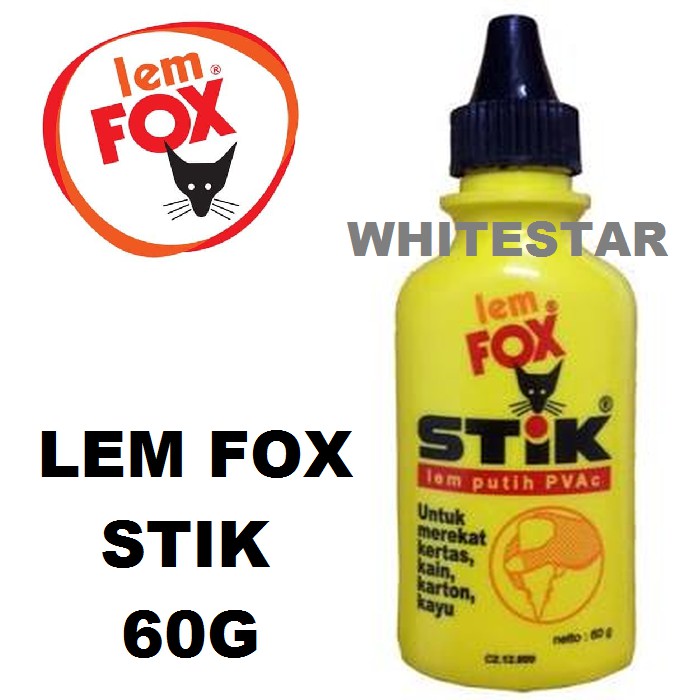 Jual lem fox stik 60g - lem putih pvac 60 gr | Shopee Indonesia