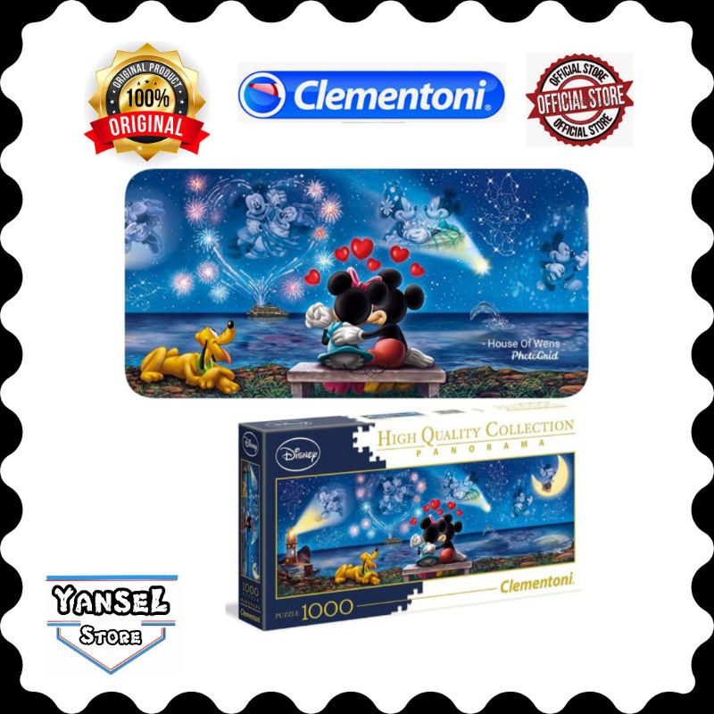 Jual Clementoni Disney Panorama Mickey and Minnie Puzzle 1000 pcs ...