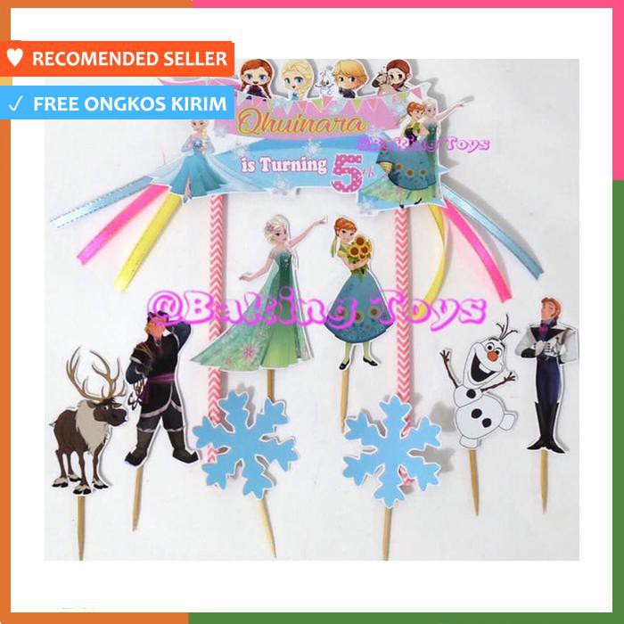 Jual TOPPER CAKE FROZEN FEVER CUSTOM | Shopee Indonesia