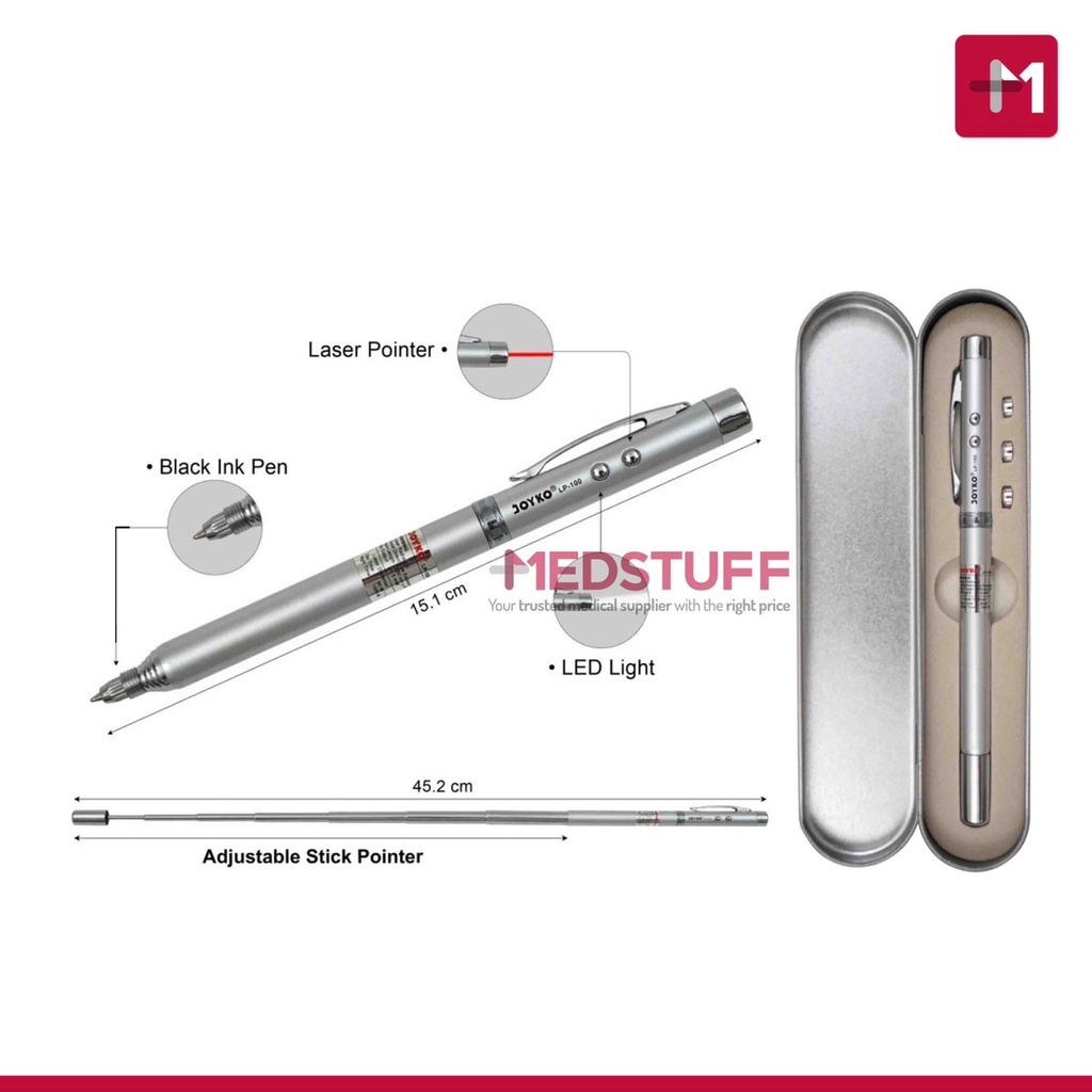 Jual Laser Pointer Joyko 4 in 1 Penunjuk Laser Senter Pulpen Joyko ...