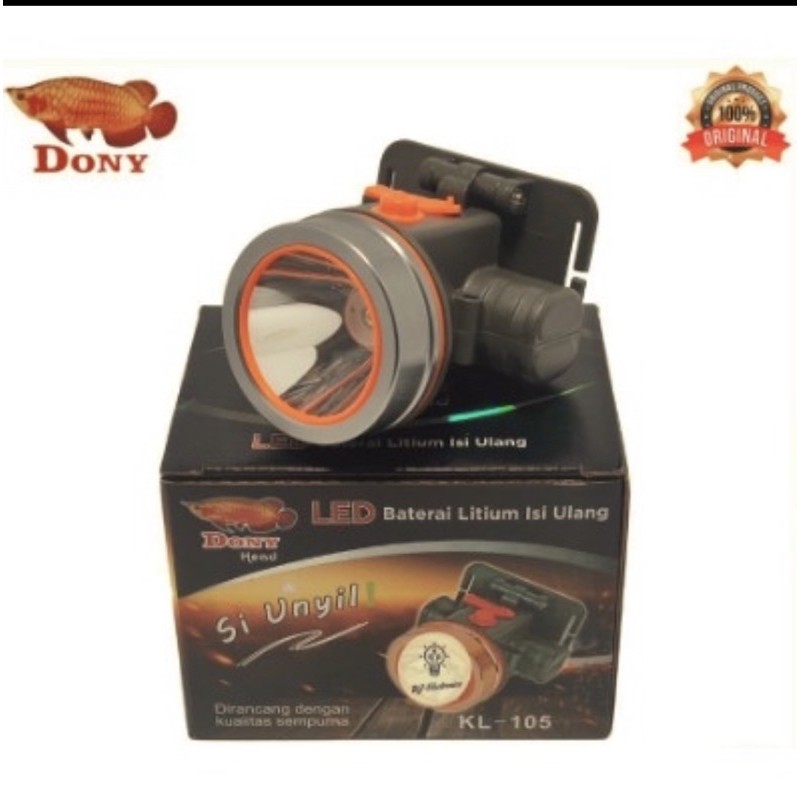 Jual Senter Kepala DONY KL-105K Cahaya Kuning/Headlamp Dony 5 Watt ...