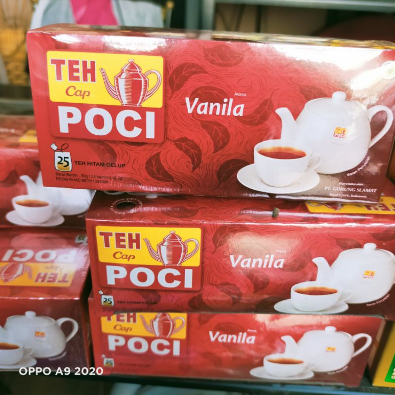Jual teh poci ,teh hitam celup dengan aroma vanila-segar-enak | Shopee ...