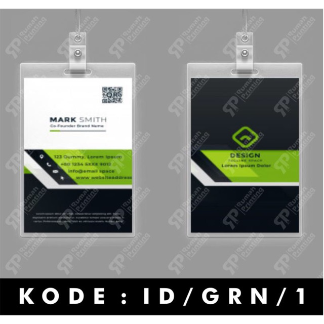 Jual ID CARD HIJAU GRATIS DESAIN Bahan Pvc Minimal Order 10pcs | Shopee ...