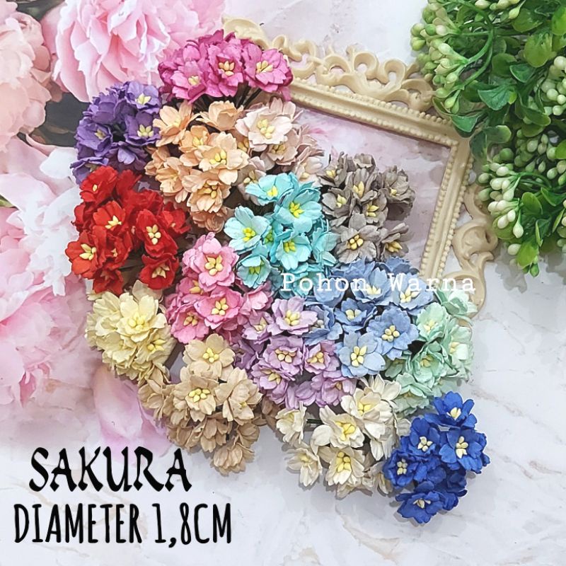 Jual Bunga Kertas SAKURA / Bunga Scrapbook / Bunga Mahar | Shopee Indonesia