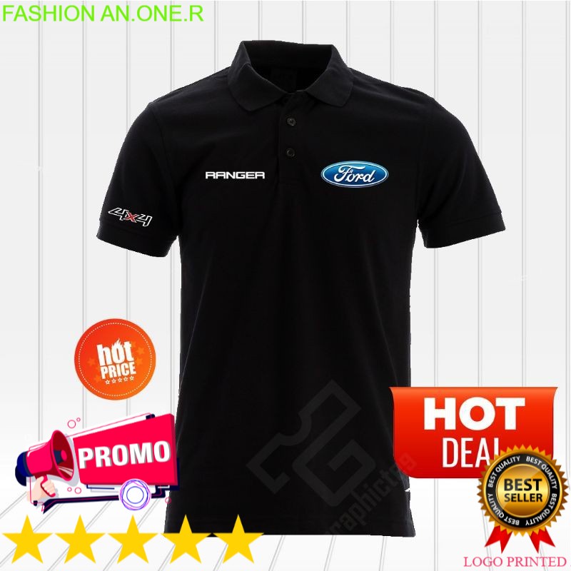 Jual POLO LOGO SABLON Polo T Shirt Ford Ranger 4x4 Logo Short Sleeve ...