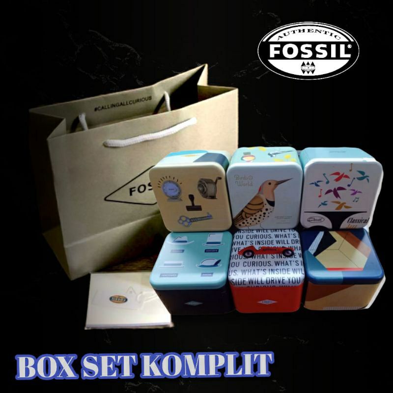 Jual box kaleng fossill kekinian komplit | Shopee Indonesia