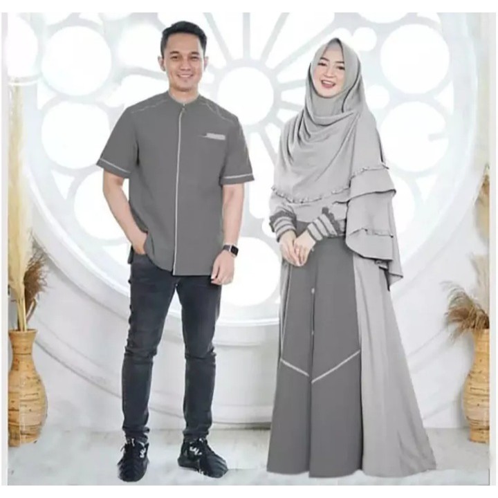 Jual Gamis Pasangan Gamis Couple Setelan Wanita - Pria | Shopee Indonesia