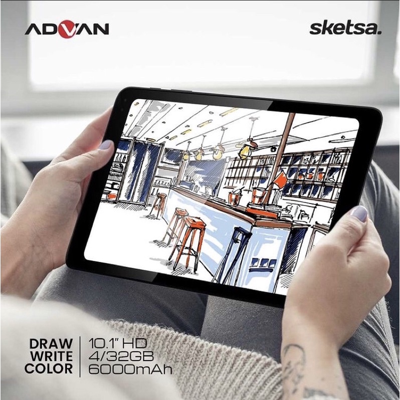 Jual TABLET ADVAN SKETSA 10 INCH NEW LOOK BISA NEGO | Shopee Indonesia