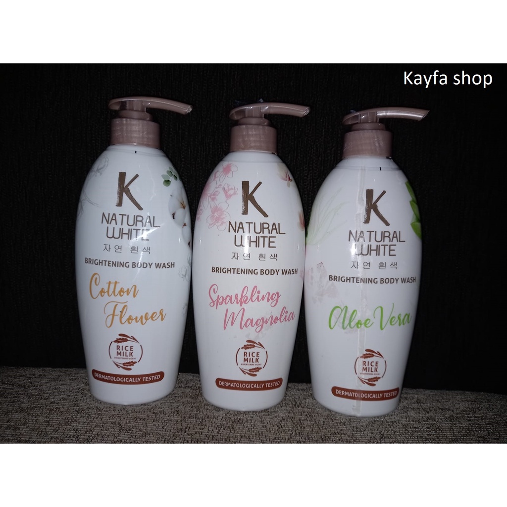 Jual K Natural White body wash botol 500 ml | Shopee Indonesia