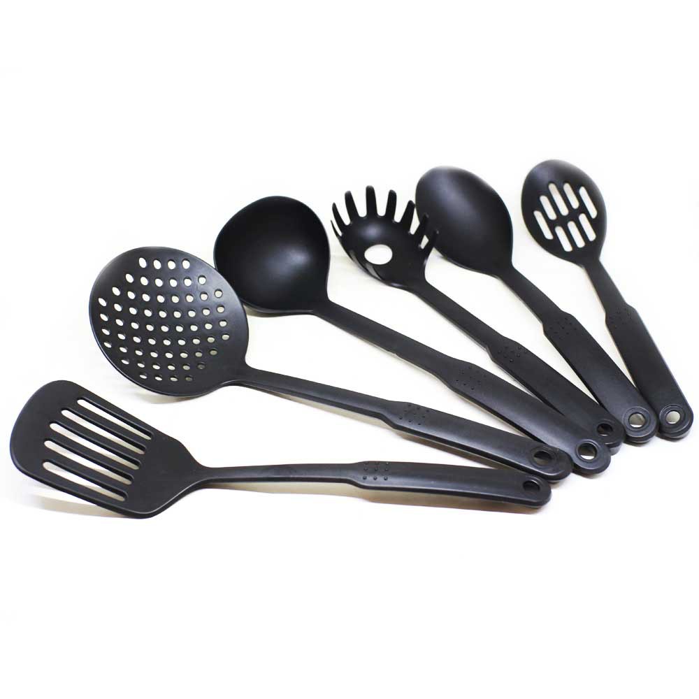 Jual ALAT MASAK SPATULA 6 SET HITAM - SPATULA PLASTIK | Shopee Indonesia