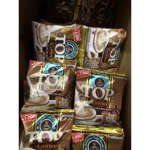 Jual TOP KOPI SUSU RENCENG ISI 12 PCS | Shopee Indonesia