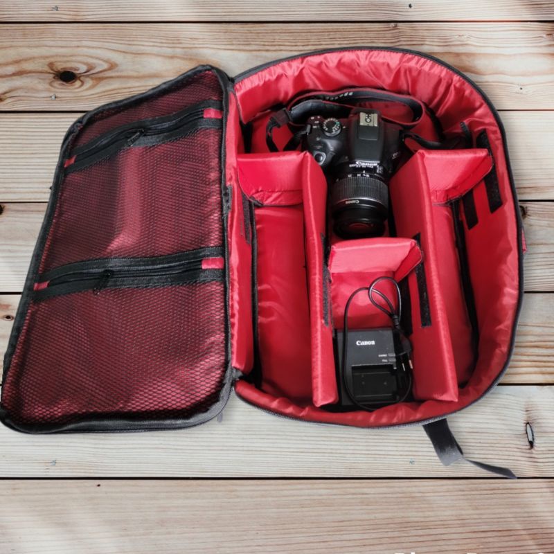 Jual Tas Ransel Camera 2 in 1 Full Busa - Black | Shopee Indonesia