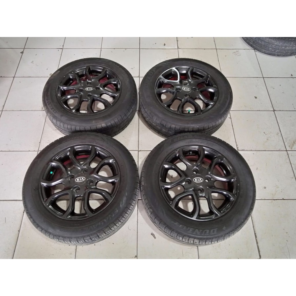 Jual Pelek-velg Bekas Oem Kia Picanto Black R14 Pcd 4x100 Plus Ban | Shopee Indonesia