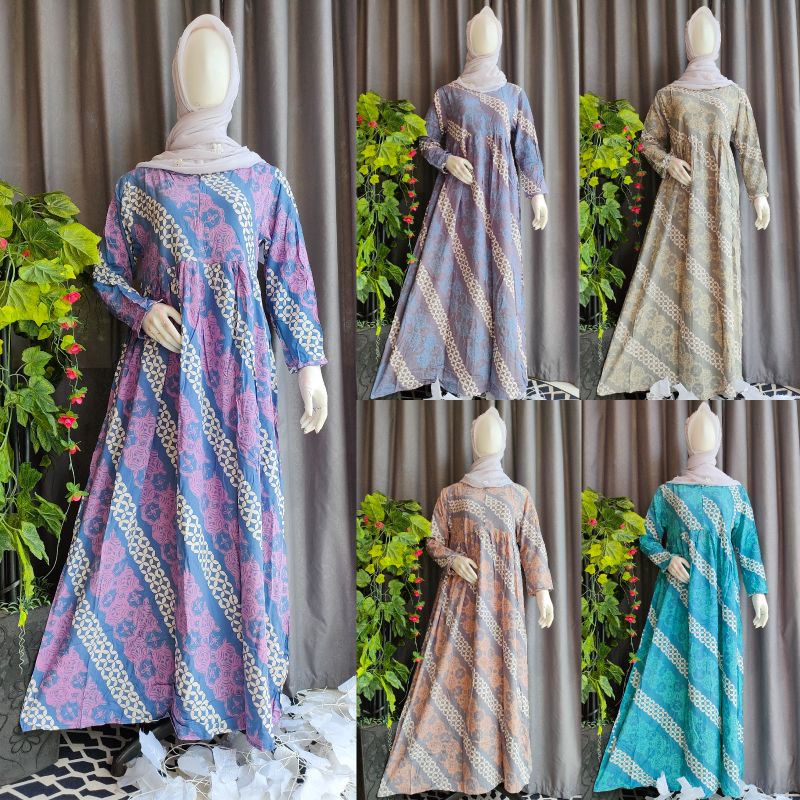 Jual Daster Huza || Batik Huza Longdres Wiru Best Seller | Shopee Indonesia