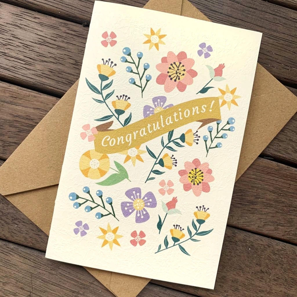 Jual Kartu Ucapan Selamat & Amplop Congratulation Greeting Card 1029 | Shopee Indonesia