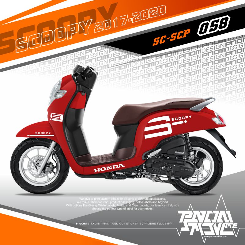 Jual Cutting Stiker Striping Scoopy Simple Concept 2017 2018 2019 2020 ...