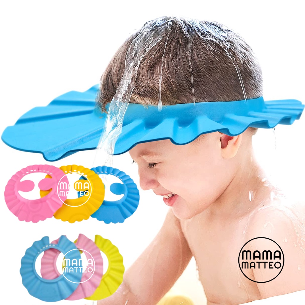 Jual Topi Keramas Bayi dan Anak / Topi Mandi Dengan Tutup Telinga ...