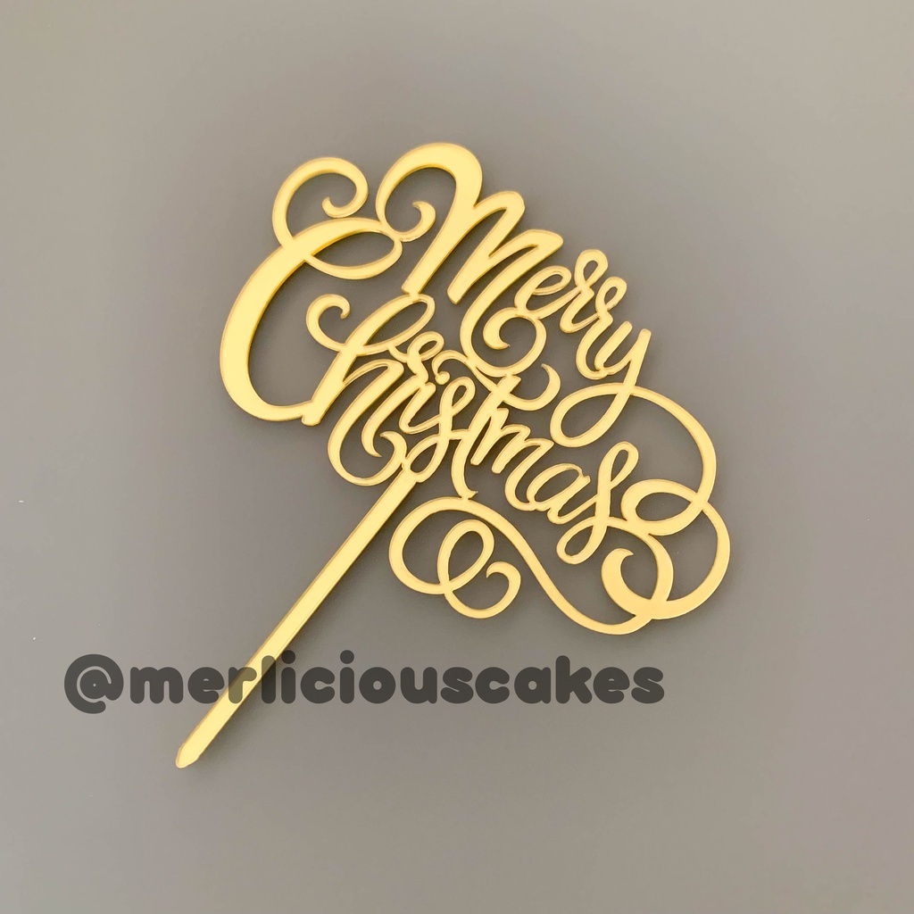 Jual Merry Christmas MC 01 Cake Topper Natal Tusukan Kue | Shopee Indonesia