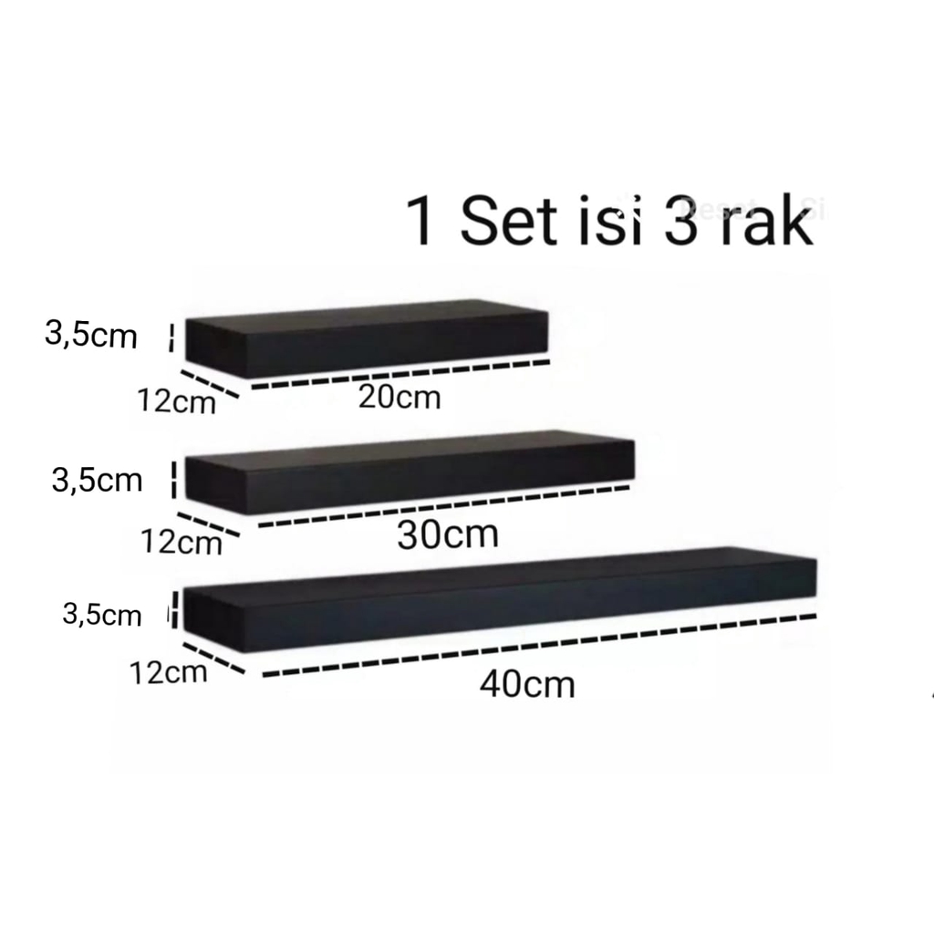 Jual Ambalan Rak Dinding Minimalis 1 Set 3 Pcs M896 | Shopee Indonesia