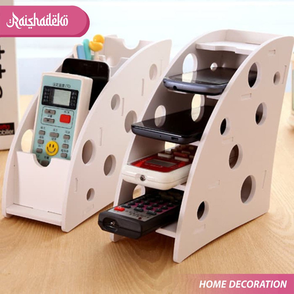 Jual Tempat Remote Rak Meja Serbaguna Vintage Model Rakit DIY Kotak ...