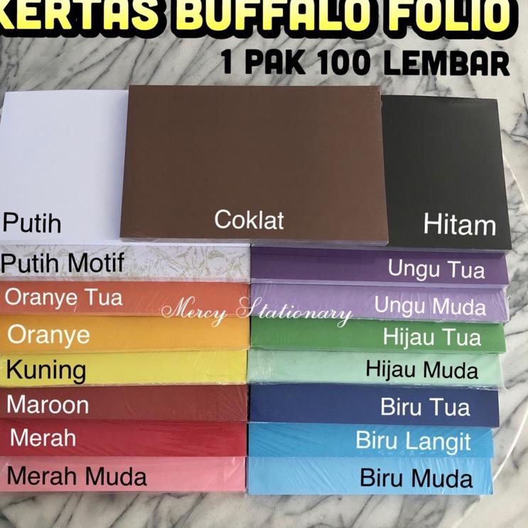 Jual YTI 100 Lembar - Kertas Cover Buffalo Polos 150 Gr A4 F4 Folio ...