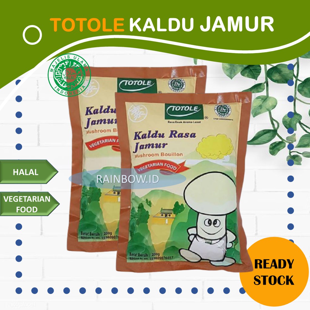 Jual Totole Kaldu Jamur Merang Bubuk Penyedap Rasa Halal Vegetarian ...
