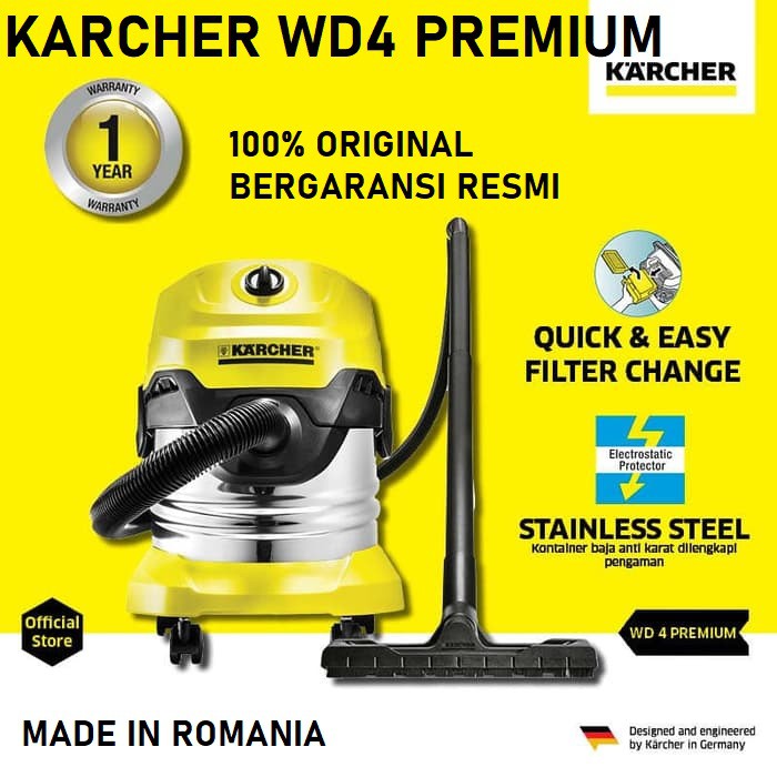 Jual Karcher WD4 Vacuum Cleaner Wet and Dry 20 Liter Karcher WD 4 ...