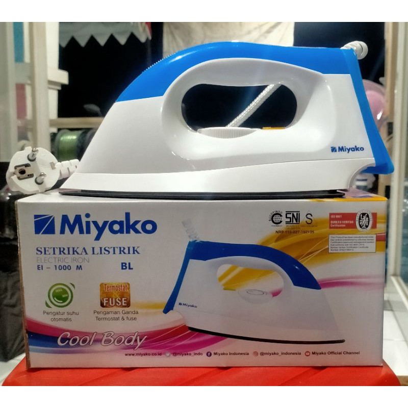 Jual Setrika Miyako EI-1000M BL / Gosokan Baju / Setrikaan Listrik ...