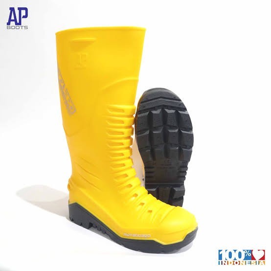 Jual ap boot metaguard / sepatu boots metaguard tahan safety boot besi ...
