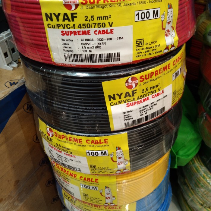 Jual KABEL SUPREME NYAF 2.5MM 100M | Shopee Indonesia