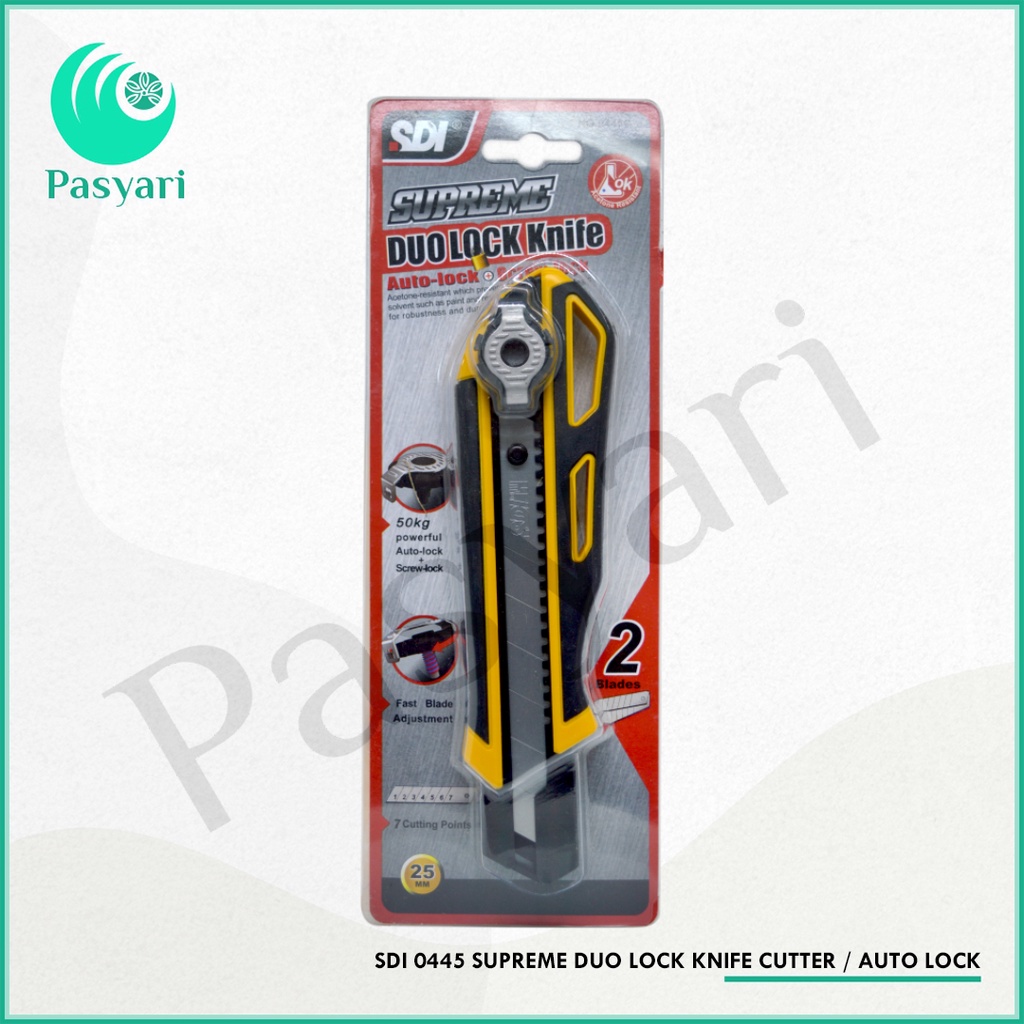 Jual SDI 0445 Supreme Duo Lock Knife Cutter / auto lock | Shopee Indonesia