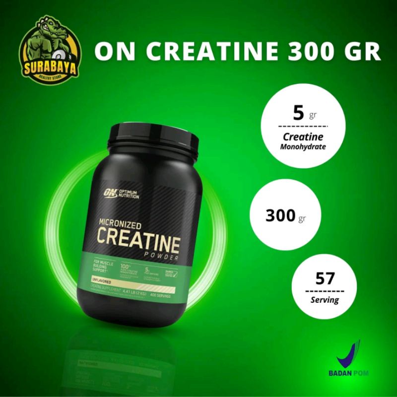 Jual ON Creatine 300 Gram Optimum Nutrition Micronized Creatine ...