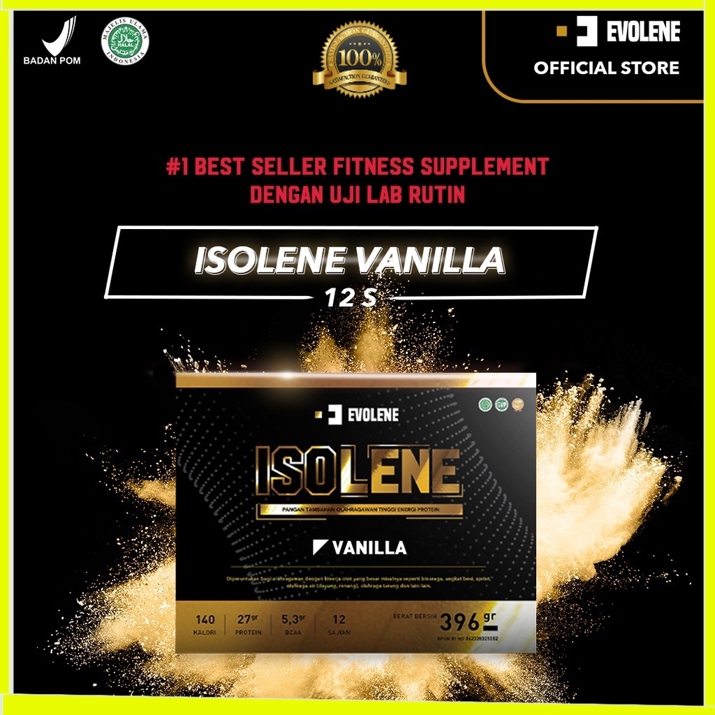 Jual Isolene Vanilla 396gr/12 Sachet Kualitas Premium - Suplemen ...
