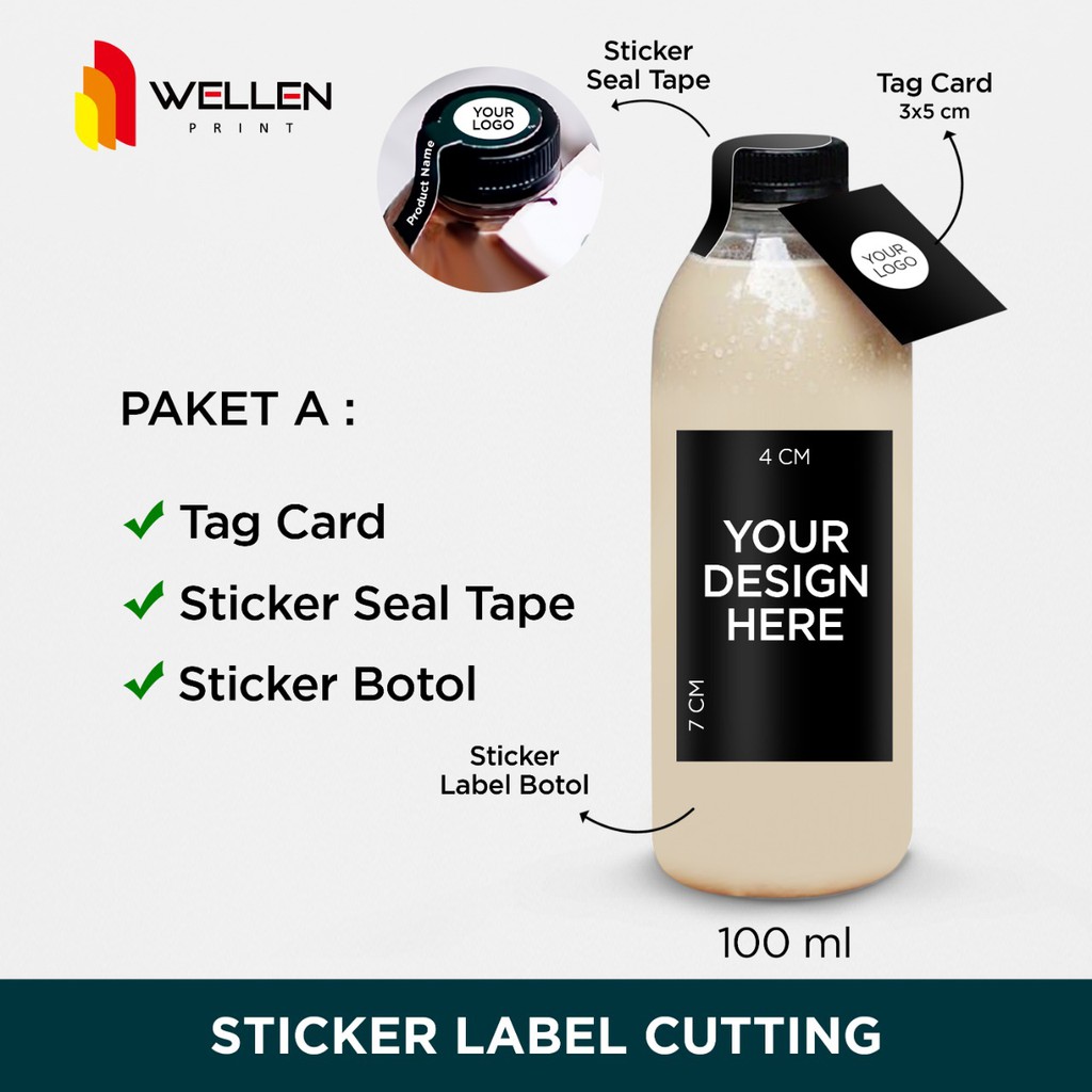 Jual WELLEN PRINT - Paket Cetak Sticker Label Untuk Branding Kemasan ...