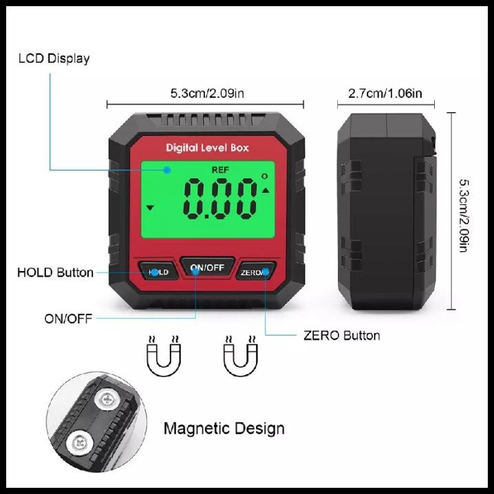Jual Pengukur Derajat Sudut Digital Protractor / Level Box / Inclinometer | Shopee Indonesia