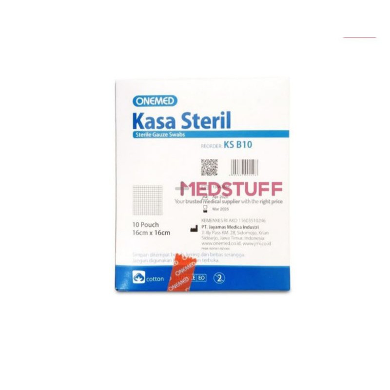 Jual Kasa / Kassa Steril 16 x 16 cm OneMed Gauze Wab Sterile | Shopee ...