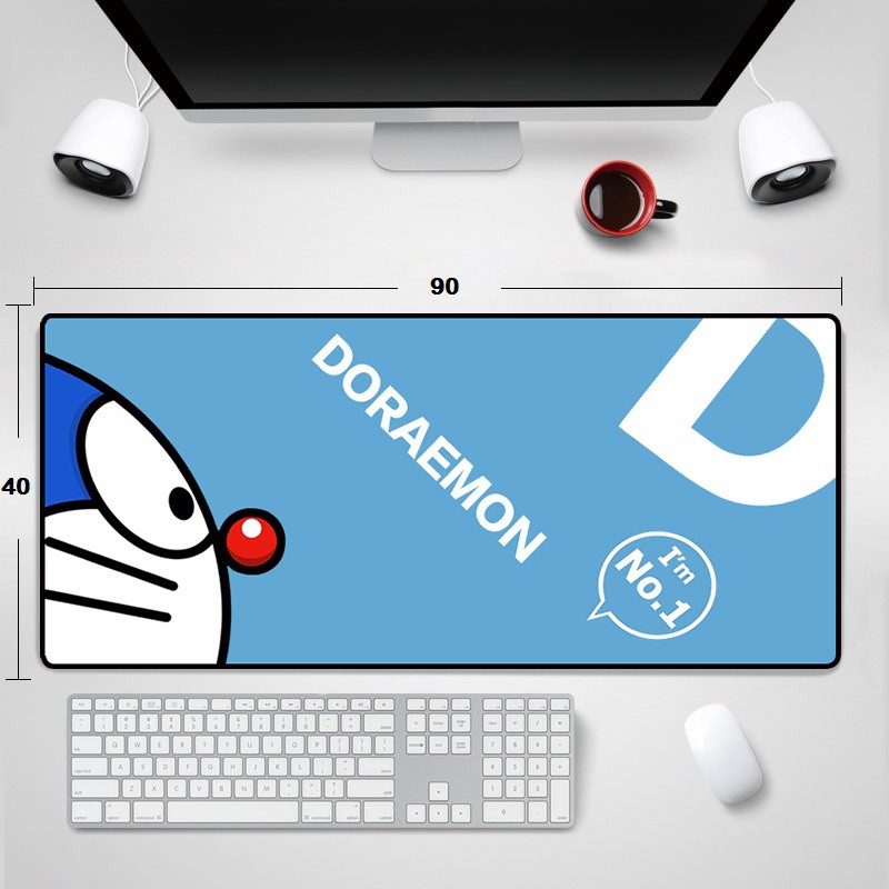 Jual Mousepad Besar Lebar Gaming Mouse Pad Rubber Doraemon uk 90 x 40 ...