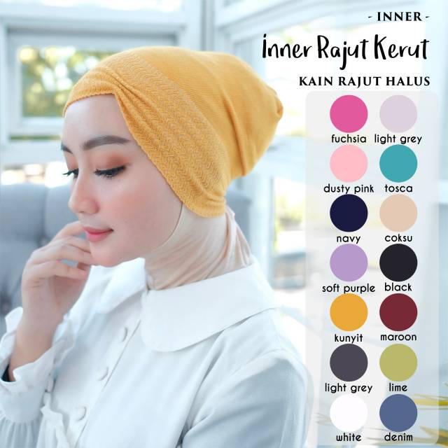 Jual Inner Dalaman Hijab Jilbab Instan Rajut Premium Kerut / Kupluk ...