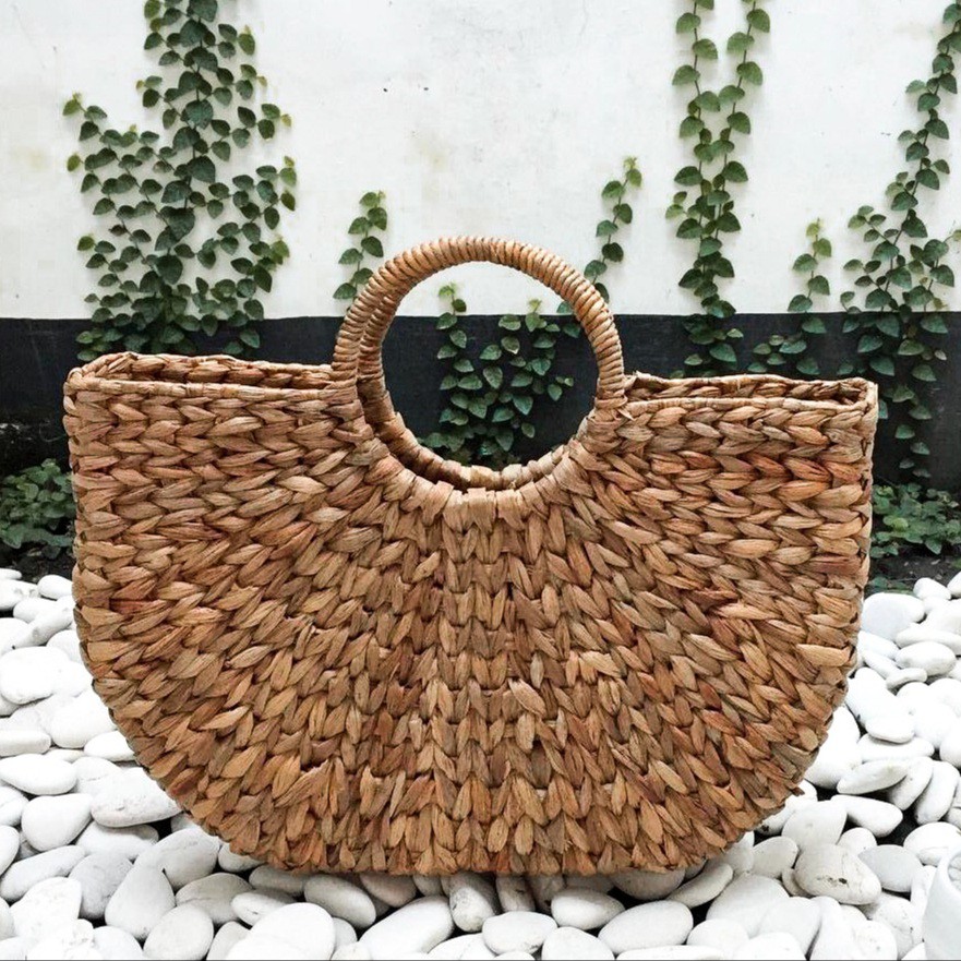 Jual Tas Anyaman / Tas Handle / Tas Eceng Gondok/ Kerajinan Eceng ...