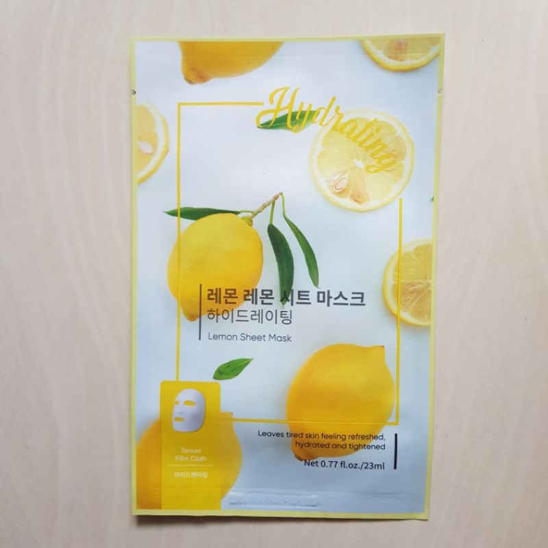 Jual Masker Wajah Miniso Lemon Sheet Mask (Hydrating) | Shopee Indonesia