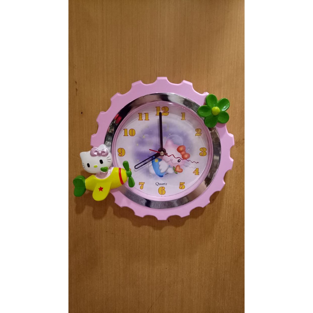Jual Jam Dinding Hello Kitty Pink/Jam Anak | Shopee Indonesia
