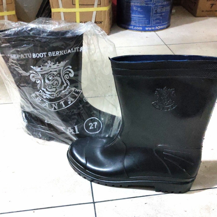 Jual sepatu boots merk santai / sepatu boats proyek | Shopee Indonesia