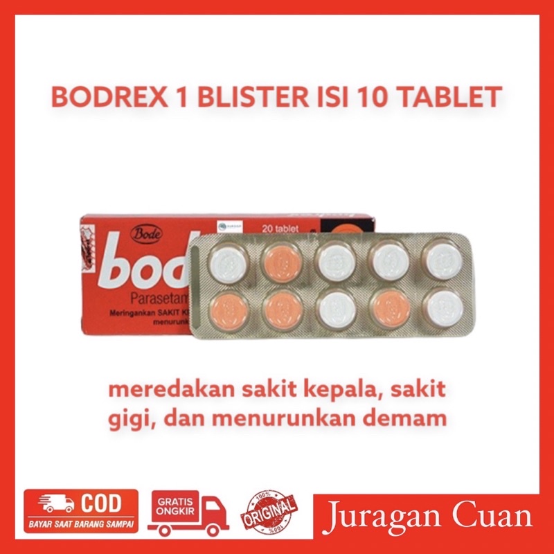 Jual BODREX OBAT SAKIT KEPALA MENURUNKAN DEMAM SAKIT GIGI PARASETAMOL 1 ...