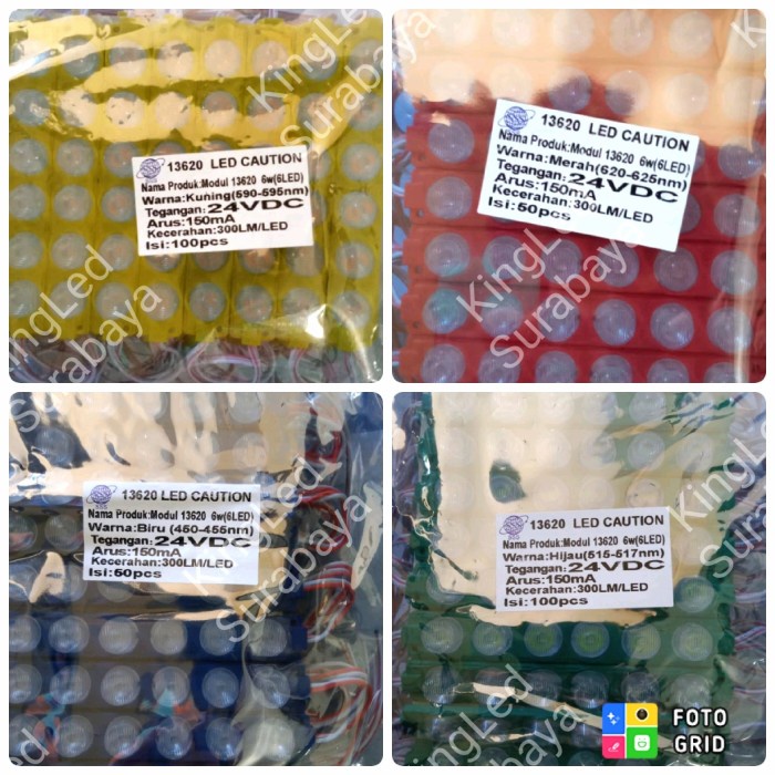 Jual (100 PCS) LED Modul 3030 WARNA 24V 6W Mata Besar 6LED 6 Watt SMD 13620 Jumbo | Shopee Indonesia